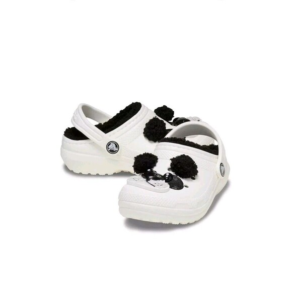 CROCS | Shoes | New W Tag Crocs Kids Classic Lined Super Cute Panda ...